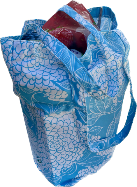 TS- Blue Flower Travel Shopper – Travel Laundry Company